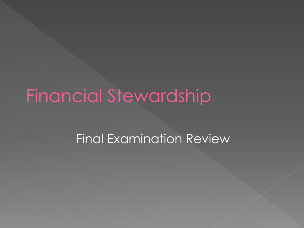 PPT - Financial Stewardship PowerPoint Presentation, free download - ID ...