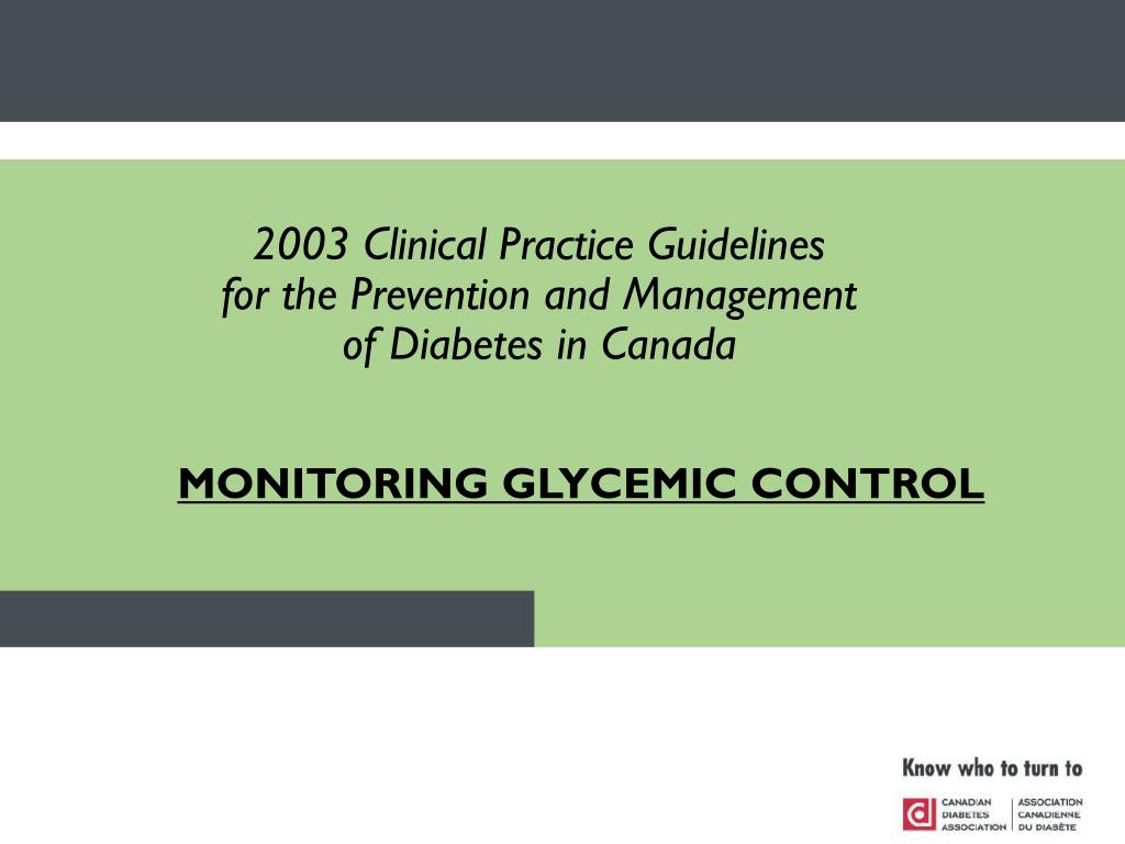 PPT - MONITORING GLYCEMIC CONTROL PowerPoint Presentation, free ...