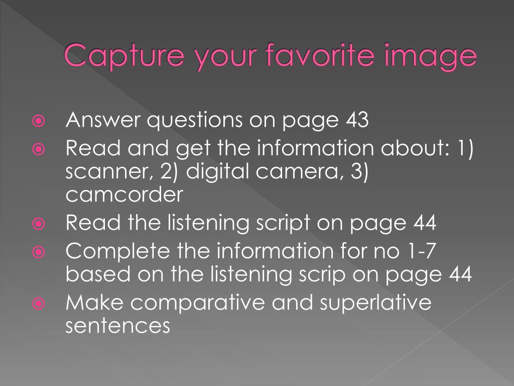 PPT - Capture your favorite image PowerPoint Presentation, free ...