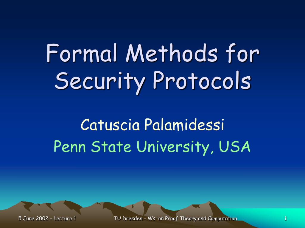 PPT - Formal Methods for Security Protocols PowerPoint Presentation ...
