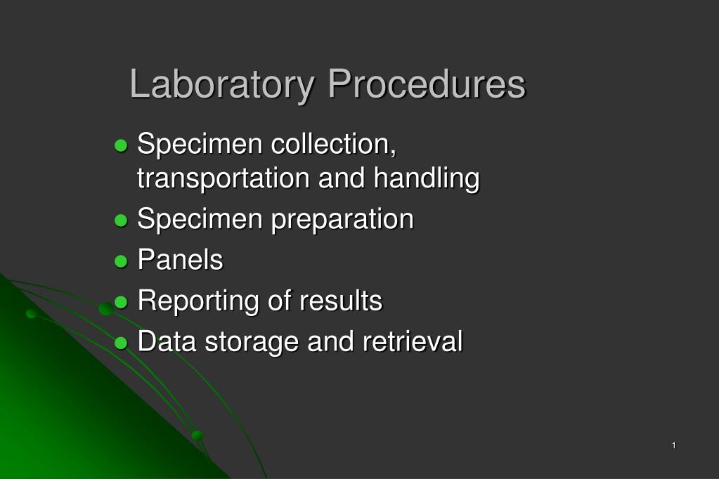 PPT - Laboratory Procedures PowerPoint Presentation, free download - ID ...