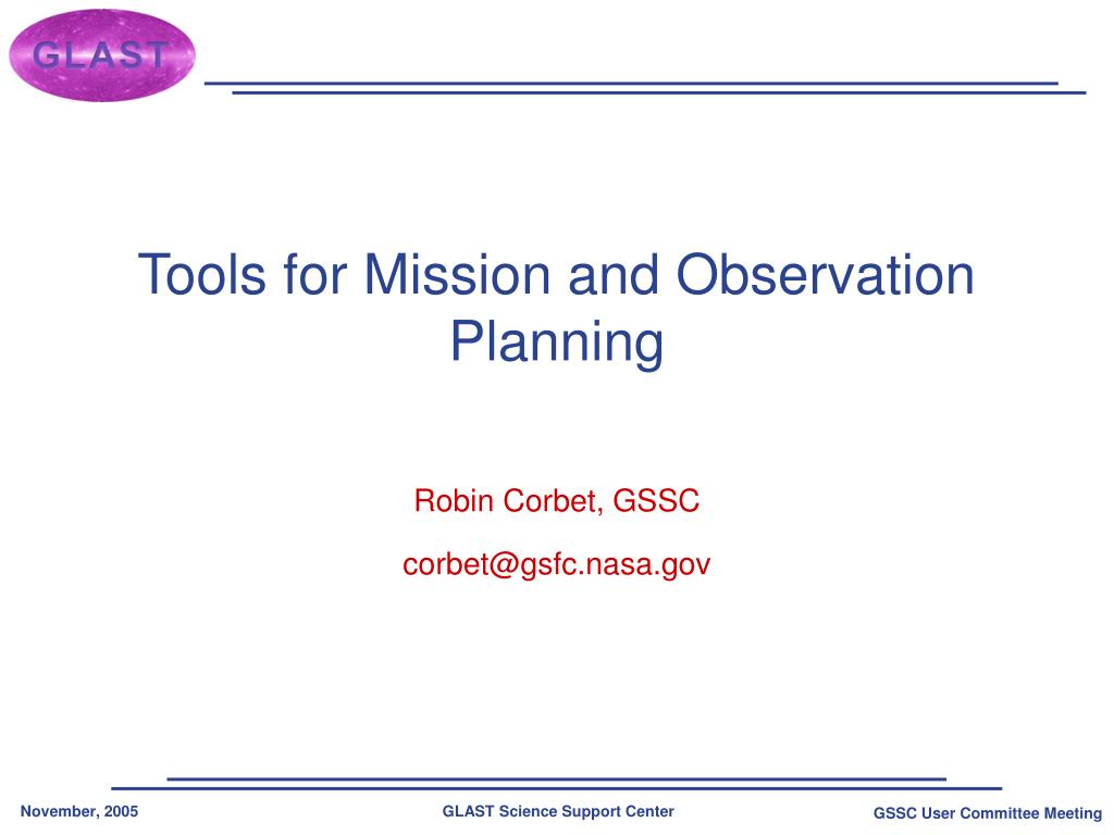 PPT - Tools for Mission and Observation Planning PowerPoint ...