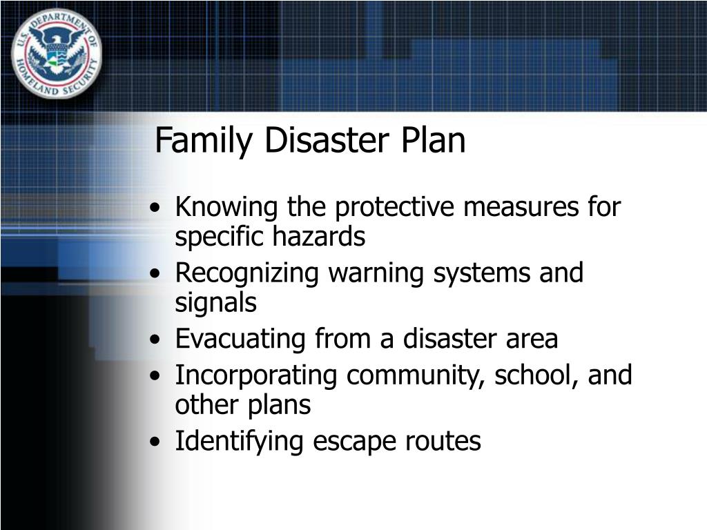 PPT - Family Disaster Plan PowerPoint Presentation, free download - ID ...