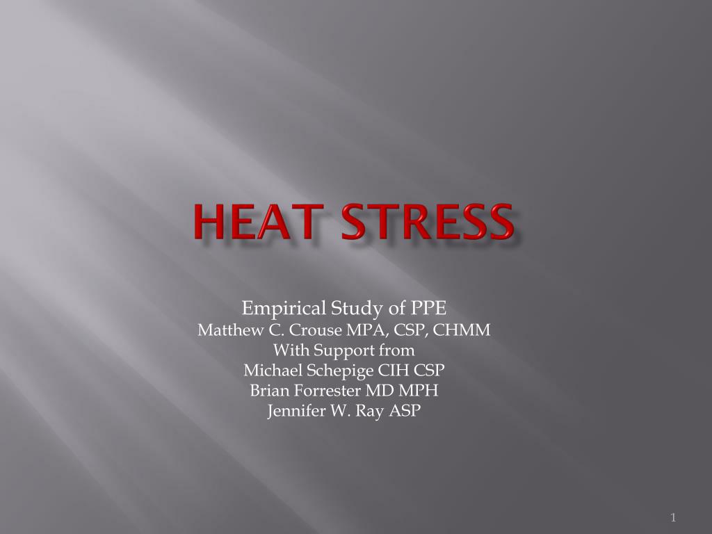 PPT - Heat Stress PowerPoint Presentation, free download - ID:1793218