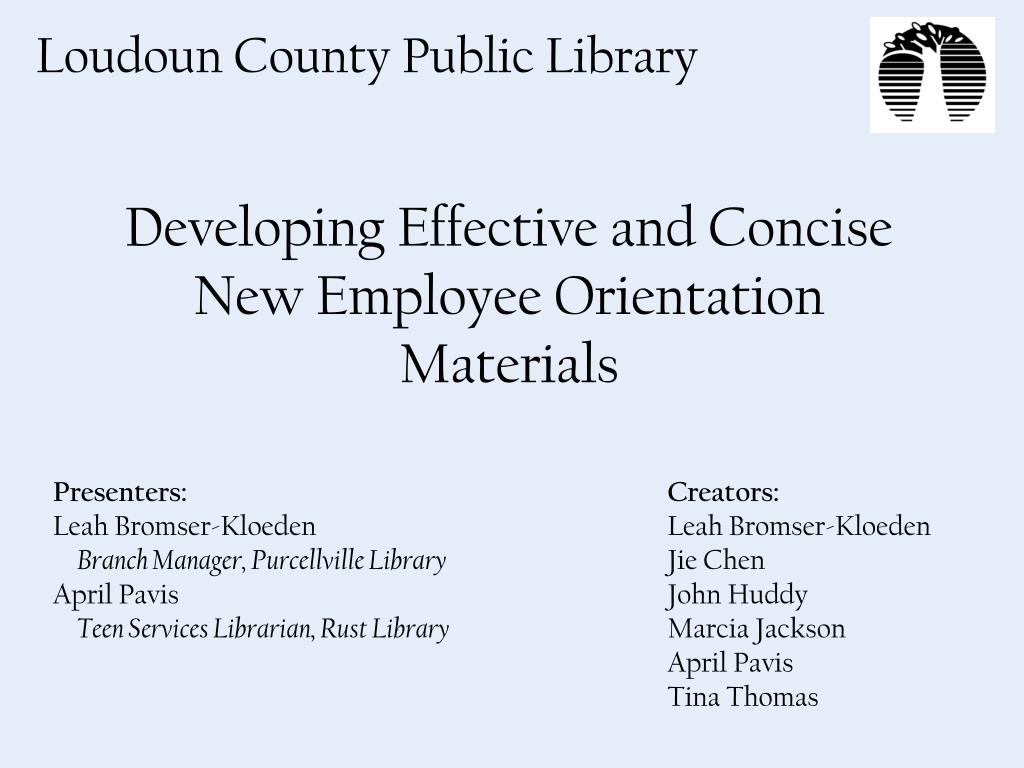 PPT - Loudoun County Public Library PowerPoint Presentation, free ...