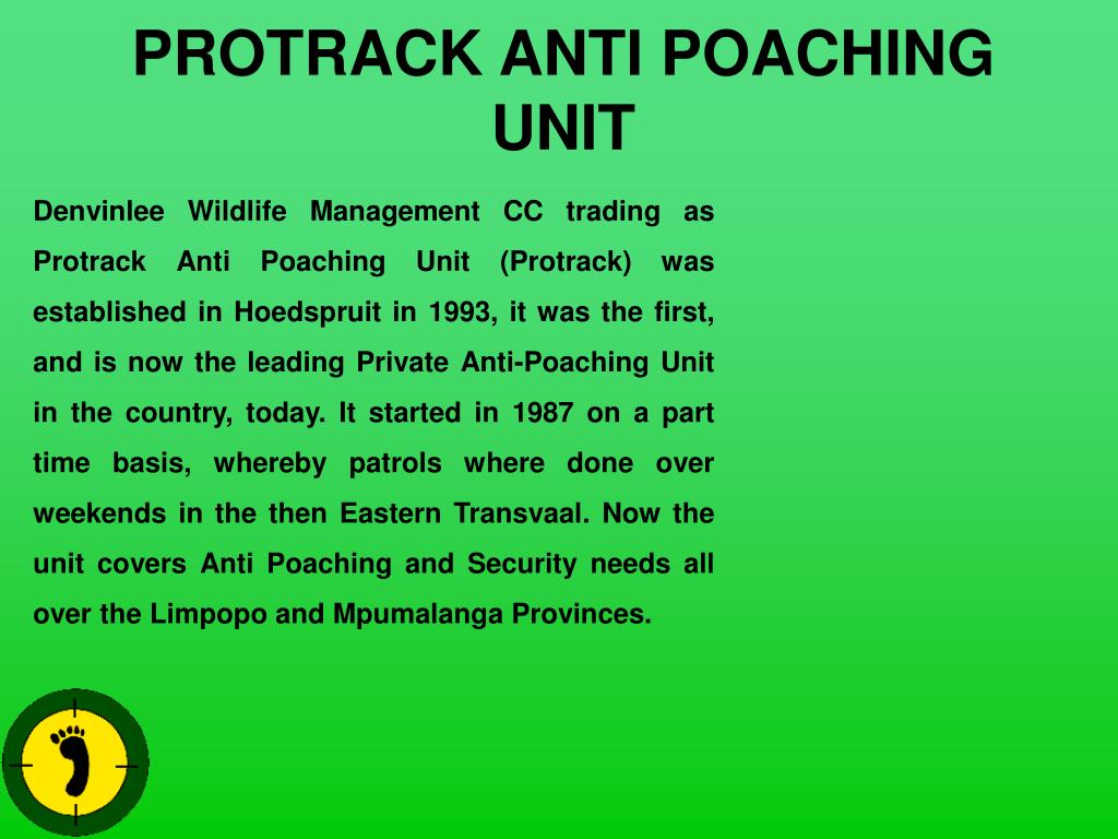 PPT - PROTRACK ANTI POACHING UNIT PowerPoint Presentation, free ...