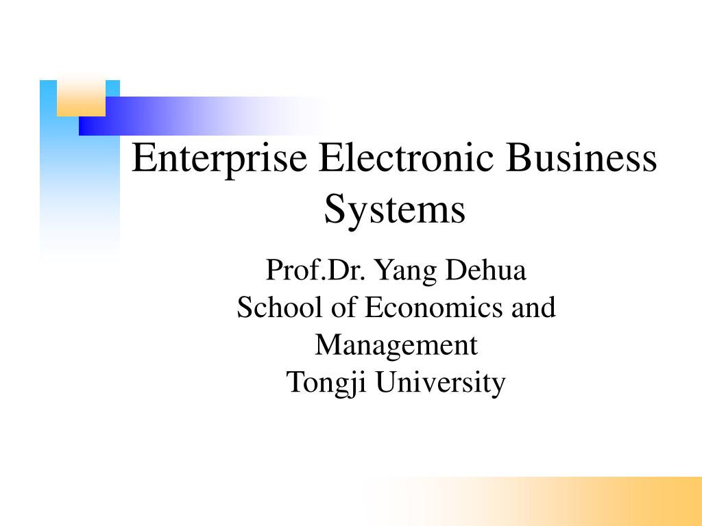 PPT - Enterprise Electronic Business Systems PowerPoint Presentation, free download - ID:1795014