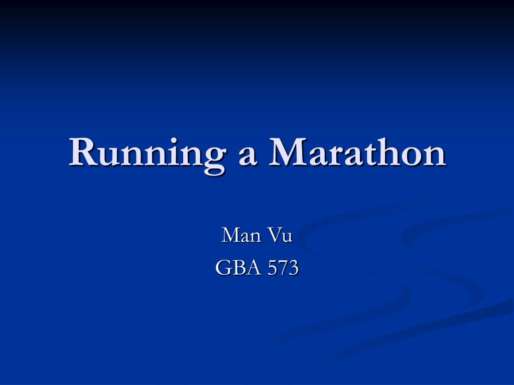 PPT - Running a Marathon PowerPoint Presentation, free download - ID ...