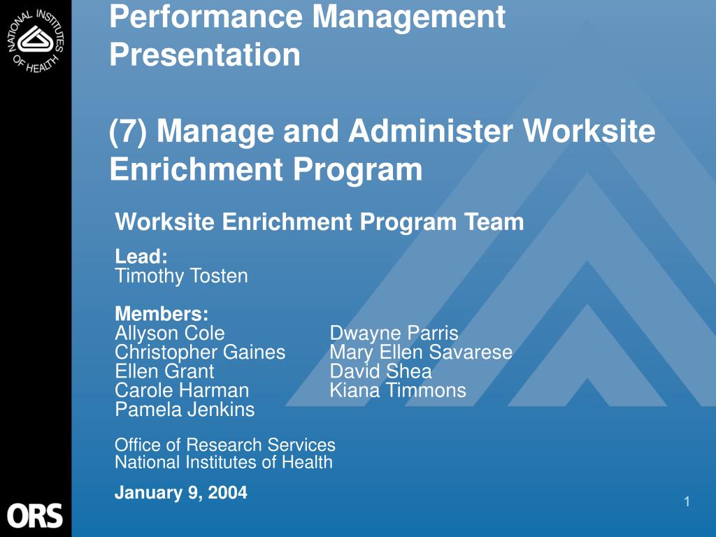 PPT - Performance Management Presentation (7) Manage and Administer ...