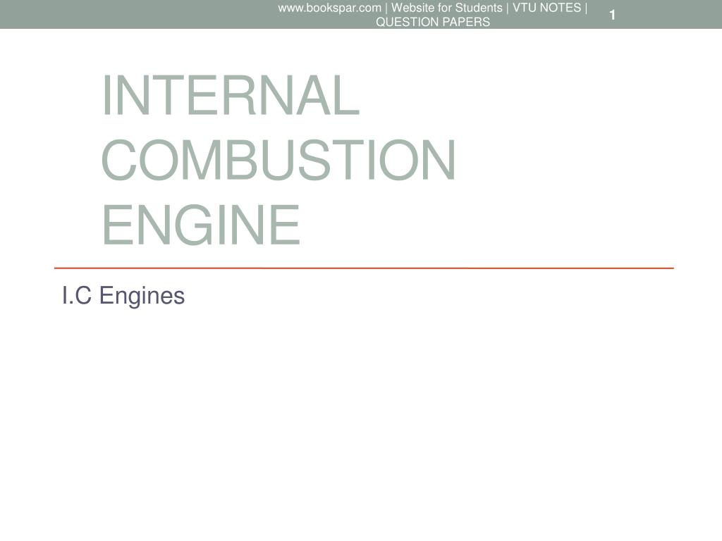 PPT - Internal combustion engine PowerPoint Presentation, free download ...