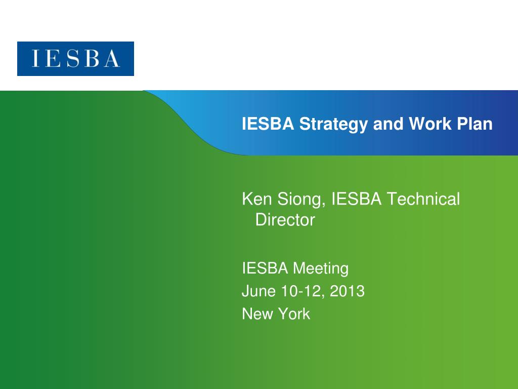 PPT - IESBA Strategy and Work Plan PowerPoint Presentation, free ...