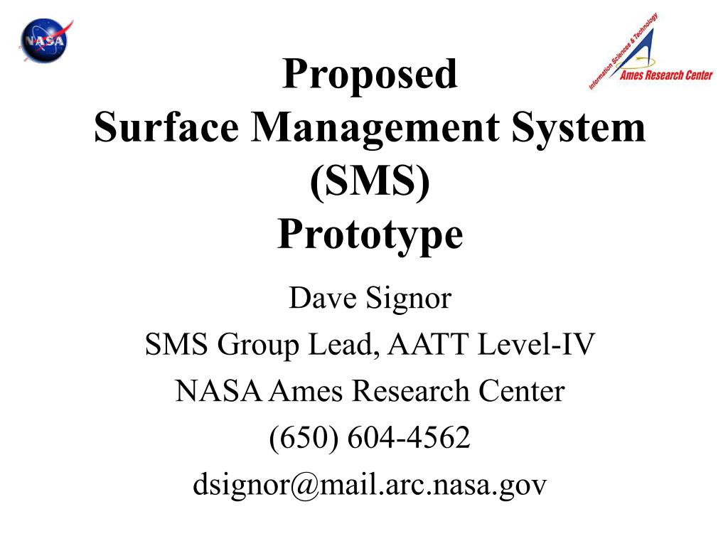 PPT - Proposed Surface Management System (SMS) Prototype PowerPoint ...