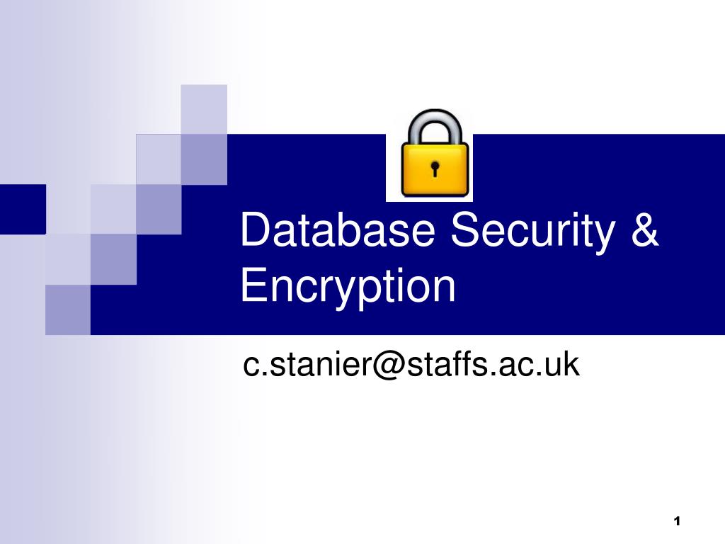 PPT - Database Security & Encryption PowerPoint Presentation, free ...
