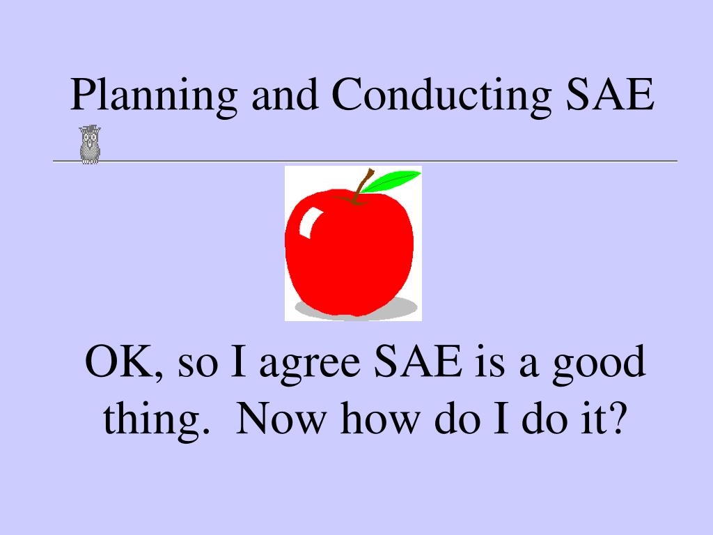PPT - Effective Planning and Execution of Supervised Agricultural ...