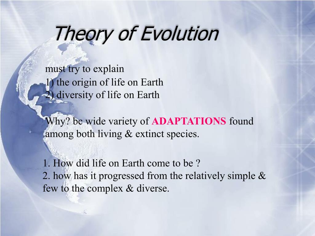 PPT - Theory of Evolution PowerPoint Presentation, free download - ID ...