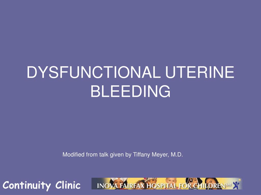 PPT - DYSFUNCTIONAL UTERINE BLEEDING PowerPoint Presentation, free ...