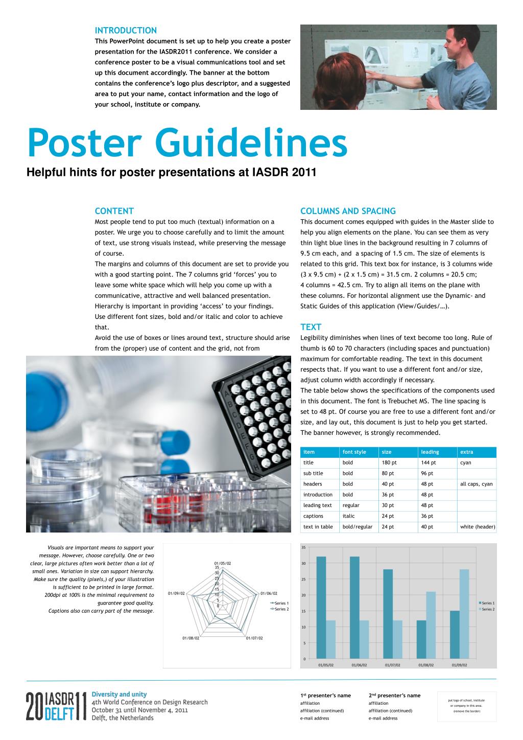 PPT - Visual Communications: Poster Guidelines for IASDR 2011 ...
