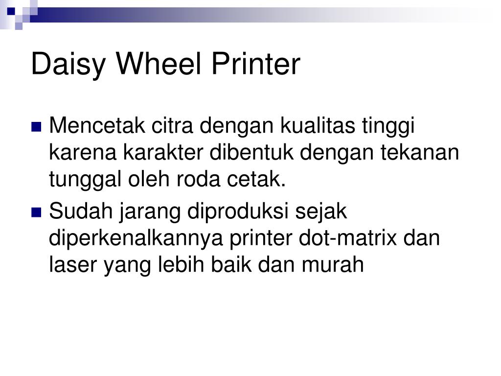 PPT - Daisy Wheel Printer PowerPoint Presentation, free download - ID ...