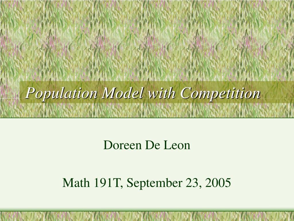 PPT - Population Model with Competition PowerPoint Presentation, free ...