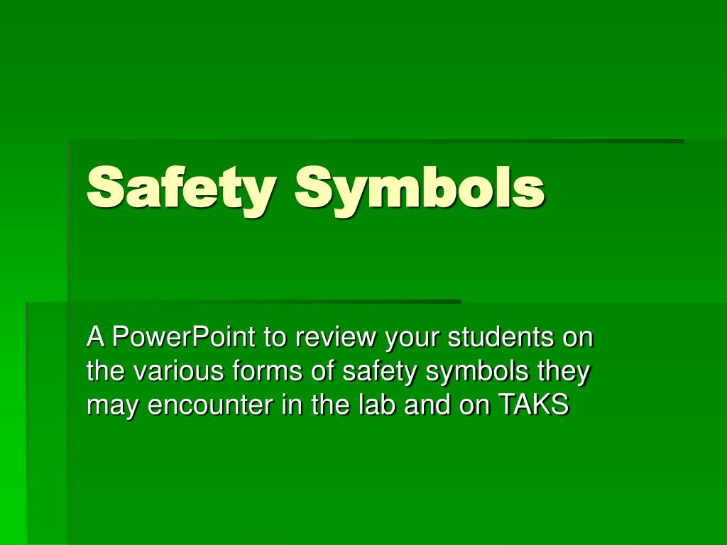 PPT - Safety Symbols PowerPoint Presentation, free download - ID:1803539