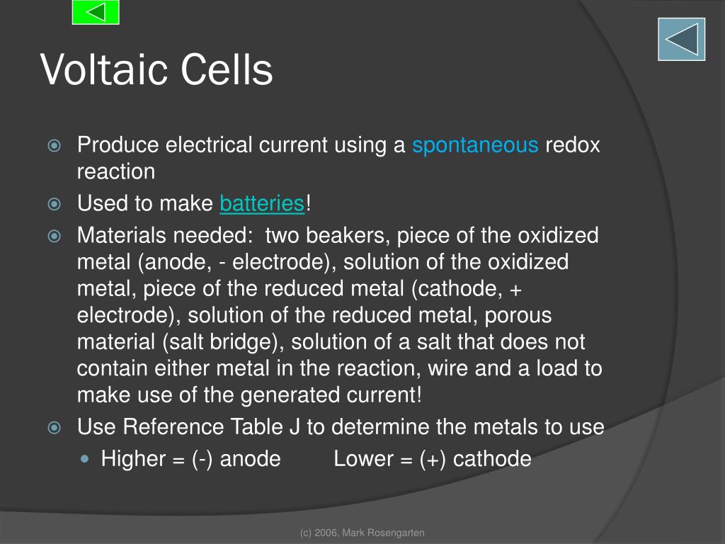 PPT - Voltaic Cells PowerPoint Presentation, free download - ID:1804155