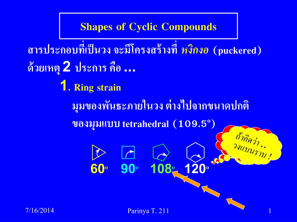 PPT - Shapes of Cyclic Compounds PowerPoint Presentation, free download ...