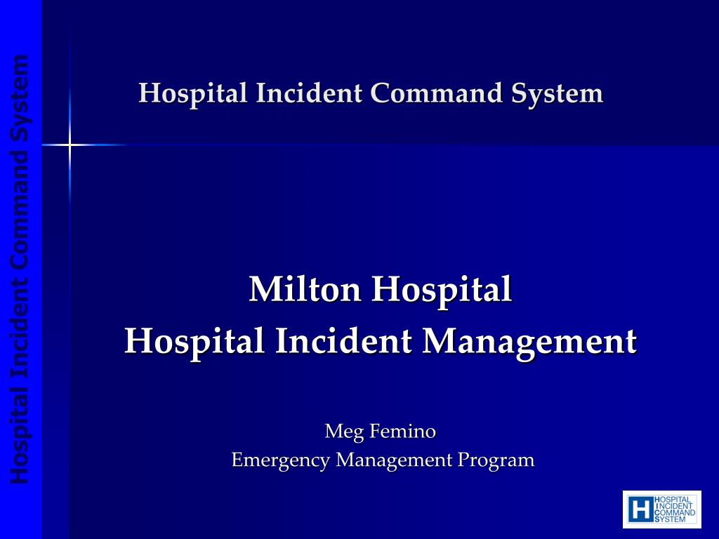 PPT - Hospital Incident Command System PowerPoint Presentation, free ...
