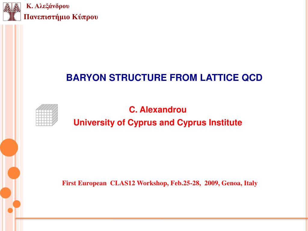 PPT - BARYON STRUCTURE FROM LATTICE QCD PowerPoint Presentation, free ...