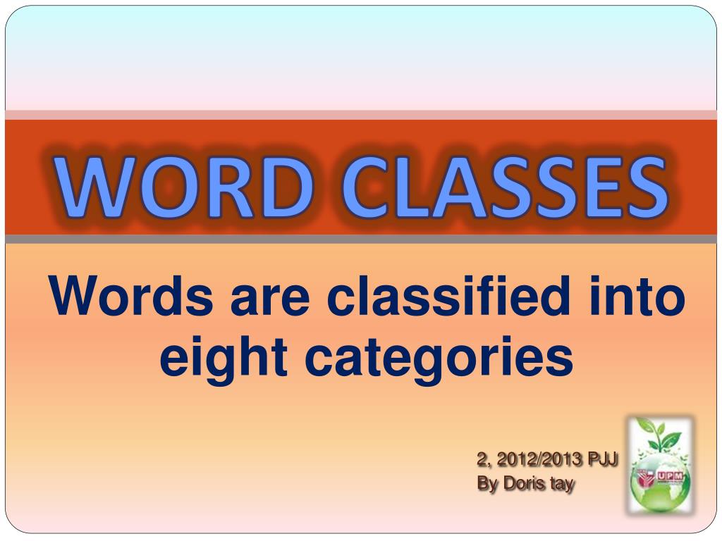 PPT - WORD CLASSES PowerPoint Presentation, free download - ID:1807169