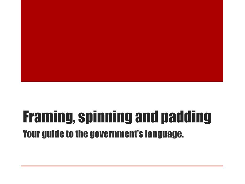 PPT - Framing, spinning and padding PowerPoint Presentation, free ...