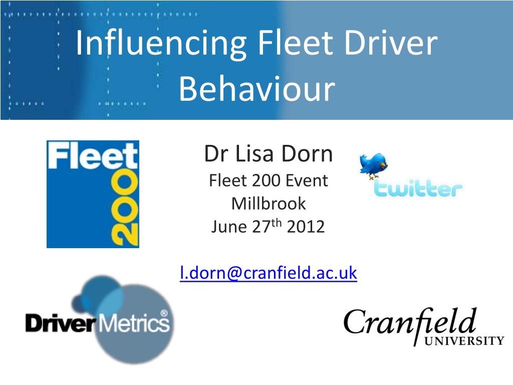 PPT - Influencing Fleet Driver Behaviour PowerPoint Presentation, free ...
