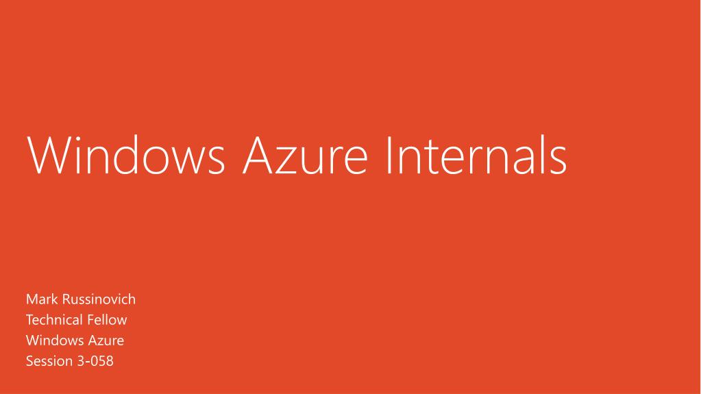 PPT - Windows Azure Internals PowerPoint Presentation, free download ...