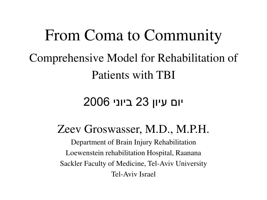 PPT - From Coma to Community PowerPoint Presentation, free download ...