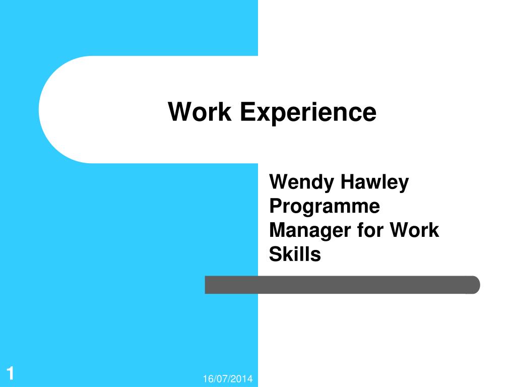 PPT - Work Experience PowerPoint Presentation, free download - ID:1812011