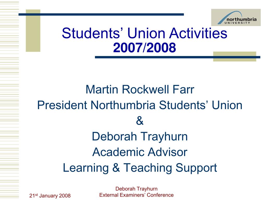 PPT - Students’ Union Activities 2007/2008 PowerPoint Presentation ...