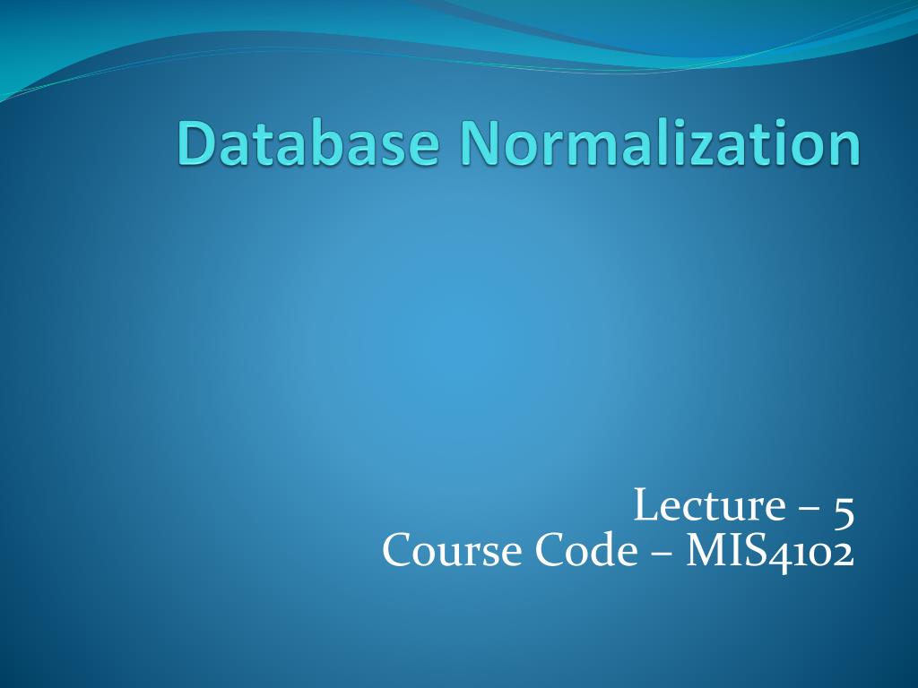 PPT - Database Normalization PowerPoint Presentation, free download ...