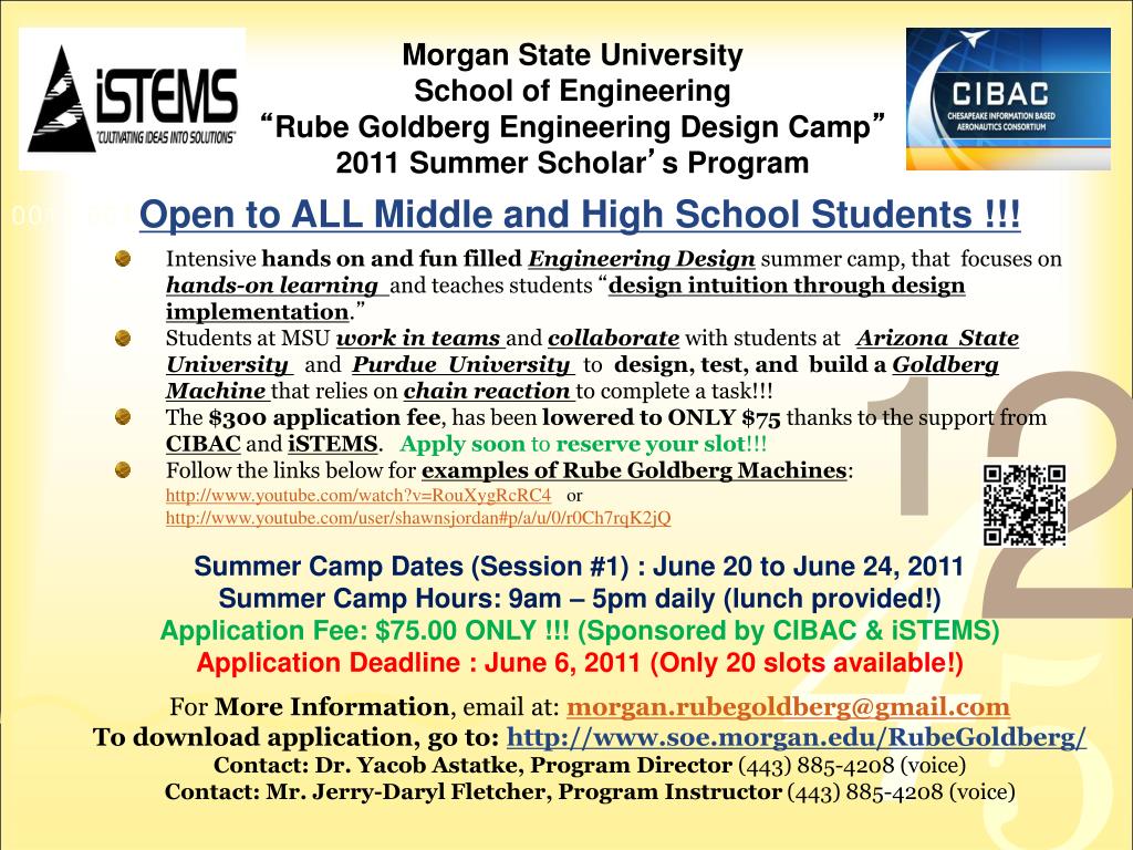 PPT - Morgan State University School of Engineering “ Rube Goldberg ...