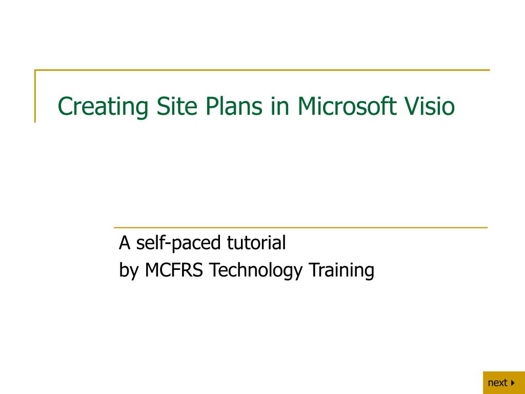 PPT - Creating Site Plans in Microsoft Visio PowerPoint Presentation ...