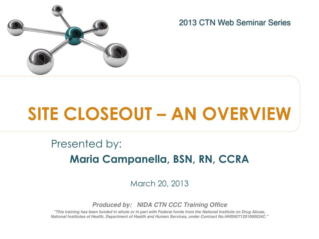 PPT - SITE CLOSEOUT – AN OVERVIEW PowerPoint Presentation, free ...