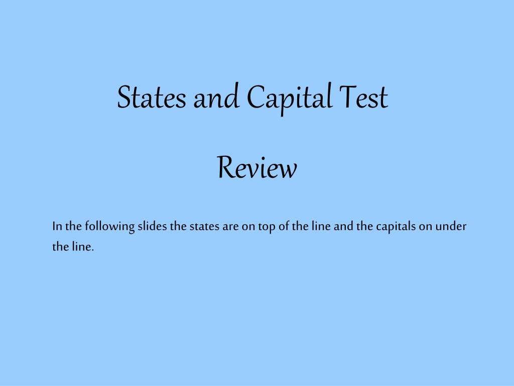 PPT - Comprehensive Review of U.S. States and Their Capitals PowerPoint ...
