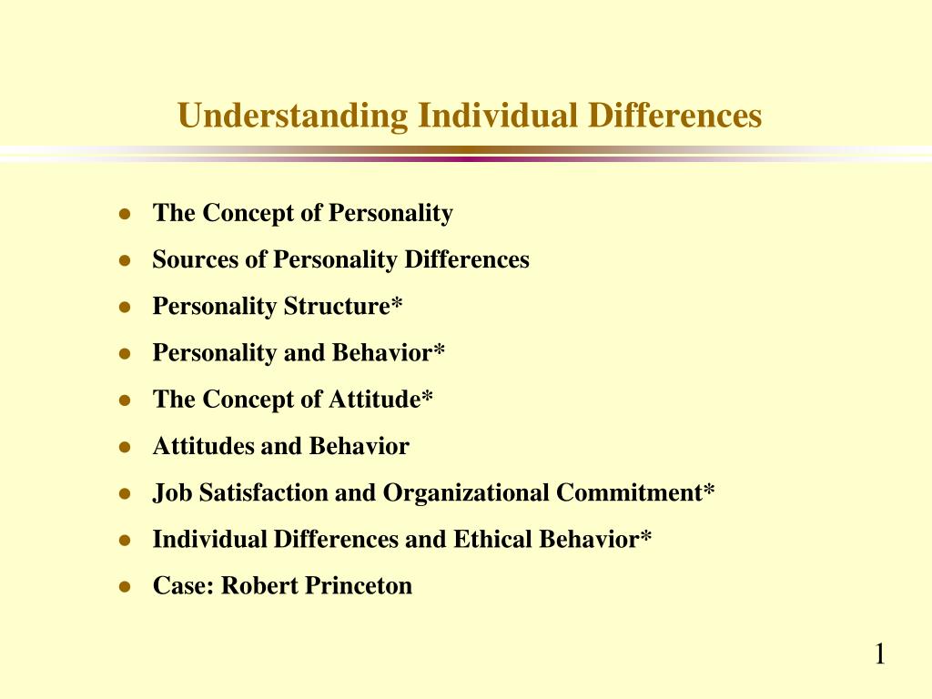 PPT - Understanding Individual Differences PowerPoint Presentation ...