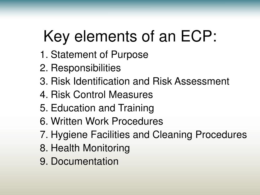 PPT - Key elements of an ECP: PowerPoint Presentation, free download ...