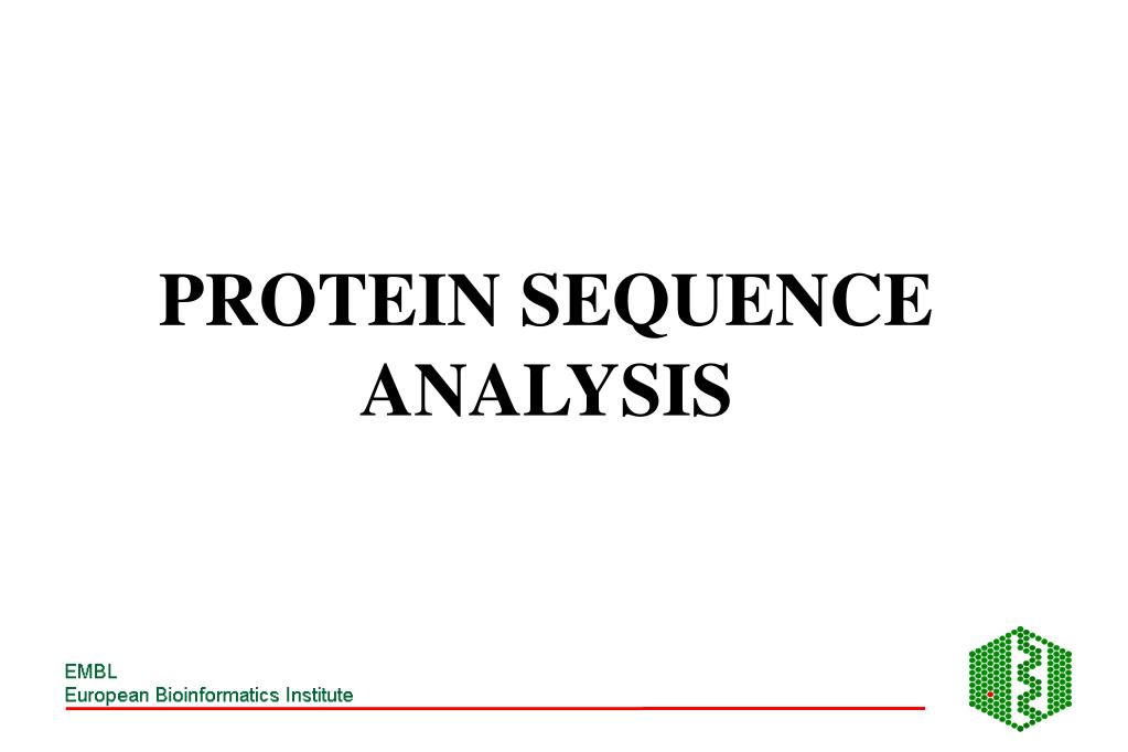 PPT - PROTEIN SEQUENCE ANALYSIS PowerPoint Presentation, free download ...