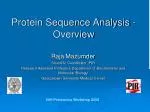 PPT - Protein Sequence Analysis - Overview PowerPoint Presentation ...