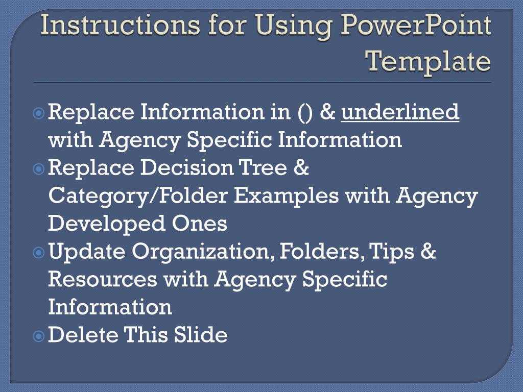 PPT - Instructions for Using PowerPoint Template PowerPoint ...