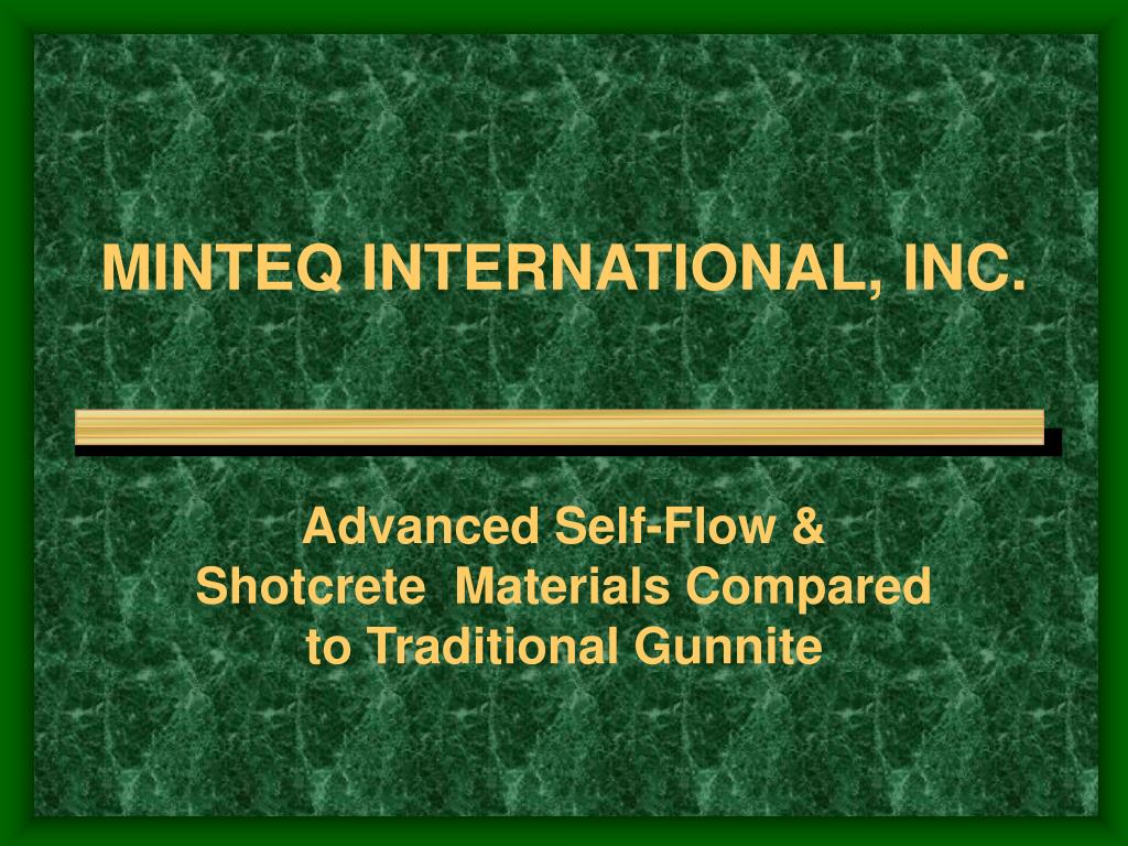 PPT - MINTEQ INTERNATIONAL, INC. PowerPoint Presentation, free download ...