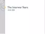 PPT - The Interwar Years PowerPoint Presentation, free download - ID ...