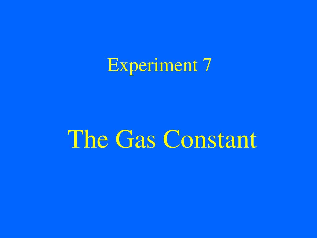 PPT - Gas Constant Determination Experiment Using Magnesium and ...