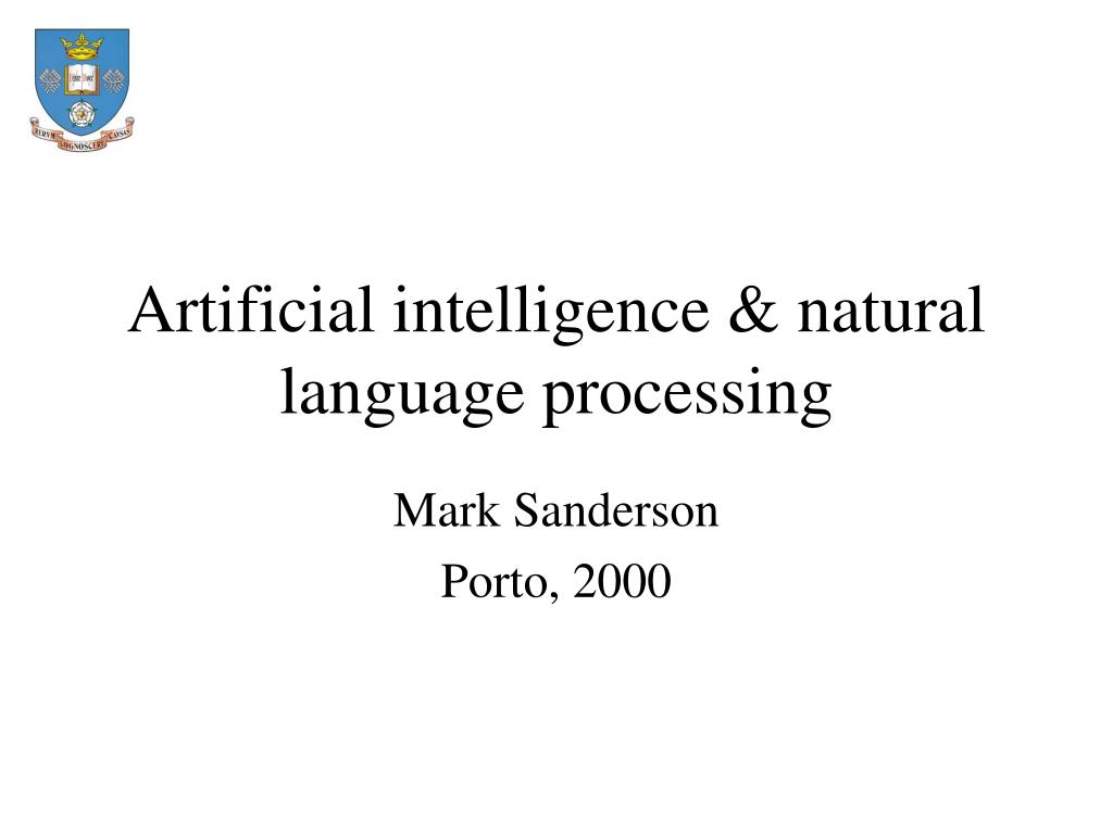 PPT - Artificial intelligence & natural language processing PowerPoint ...