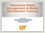 PPT - Hazardous Waste Management Training PowerPoint Presentation, free ...